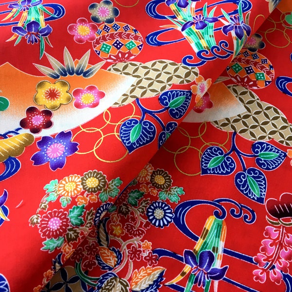 Japanese Inspired Cotton Print Fabric - Etsy
