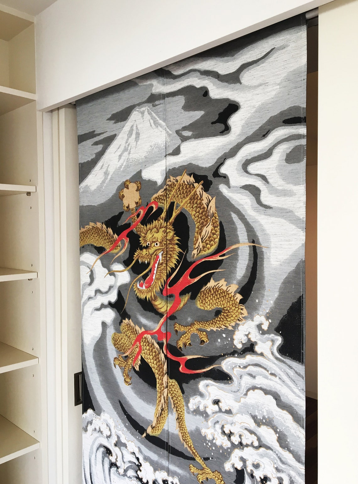 Japanese Dragon Noren Curtains, Order Made Curtain, Doorway Noren ...