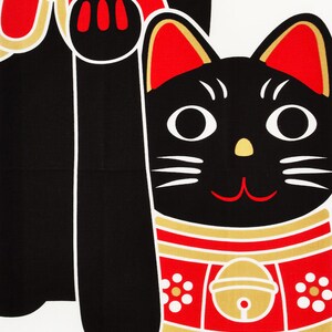 Black Cat Lovers Gift, Noren Curtain Panel or Wall Decoration, Japanese ...