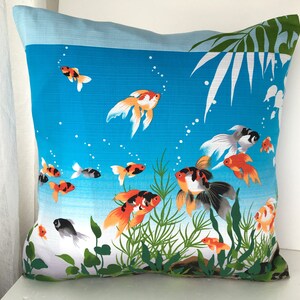 Fish Aquarium Pillow Cover, Gold Fish Pillow Case, Sofa Bedding Throw ...