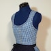 Dirndl With Apron, Blue White Checked Dirndl With Blue Apron, Button Up ...