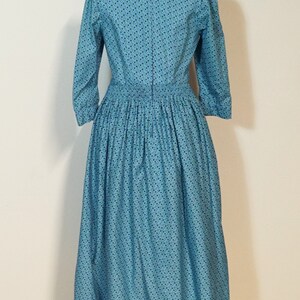 Traditional Dress in Light Blue Floral Fabric, Half-length Sleeves - Etsy