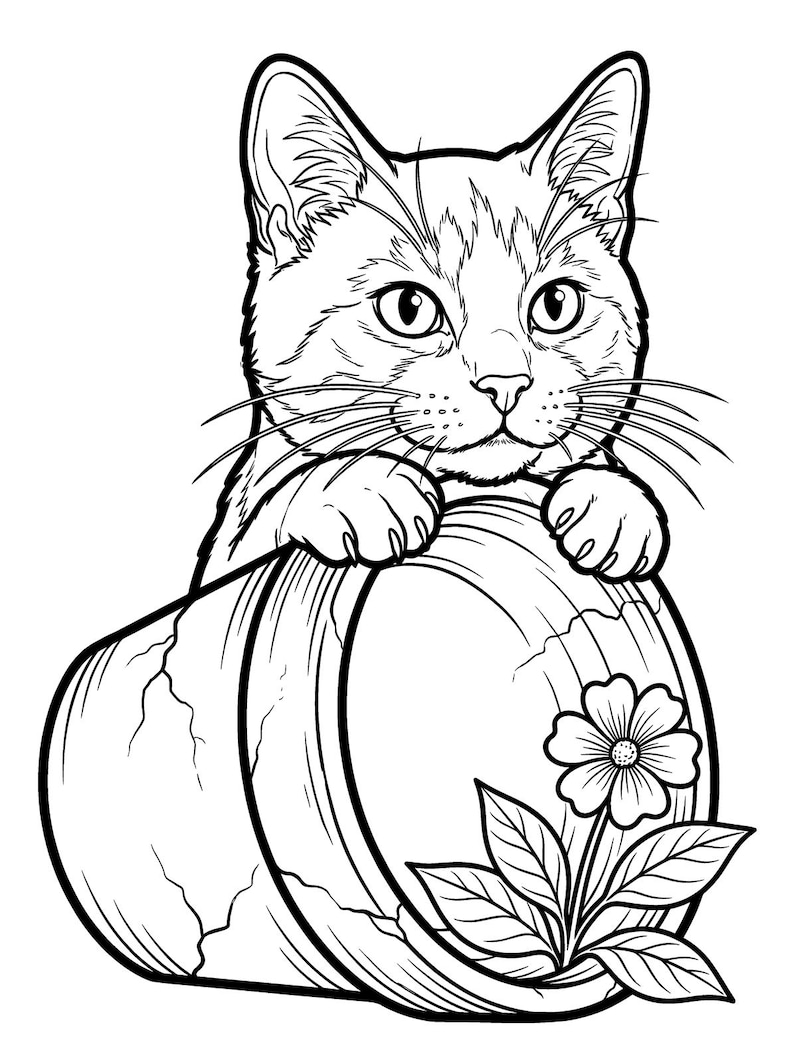 Cats Coloring Book, Bold Easy Designs for Adults, Seniors (PDF Download ...