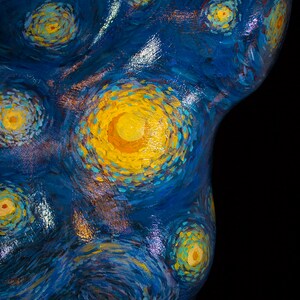 Starry Night Stunning Hand Painted Female Torso Fiberglass Mannequin ...
