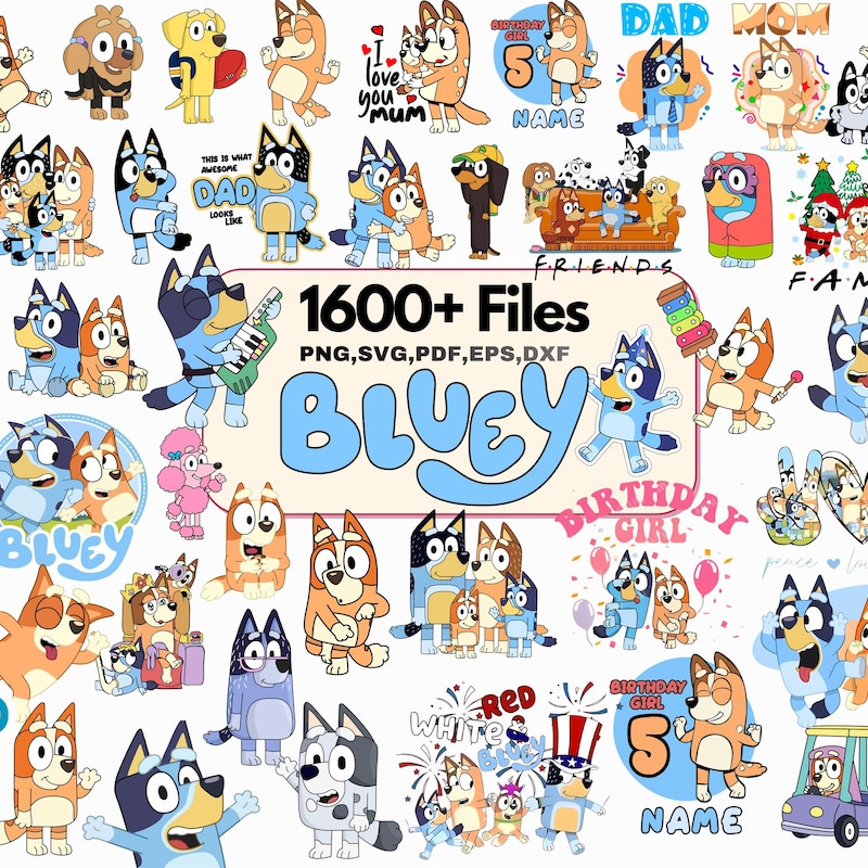 Bluey Characters Png Svg - Etsy