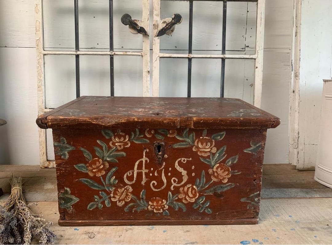 Swedish Marriage Trunk - Etsy UK