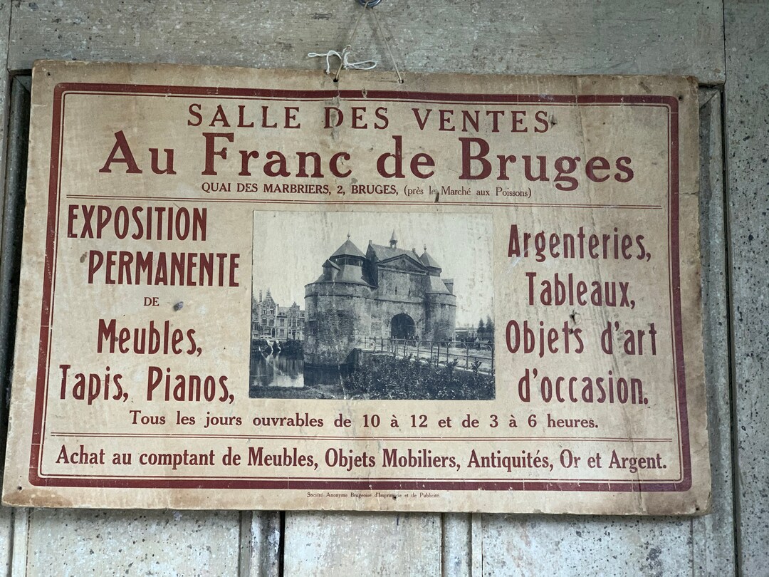 Old Belgian Sale Sign - Etsy