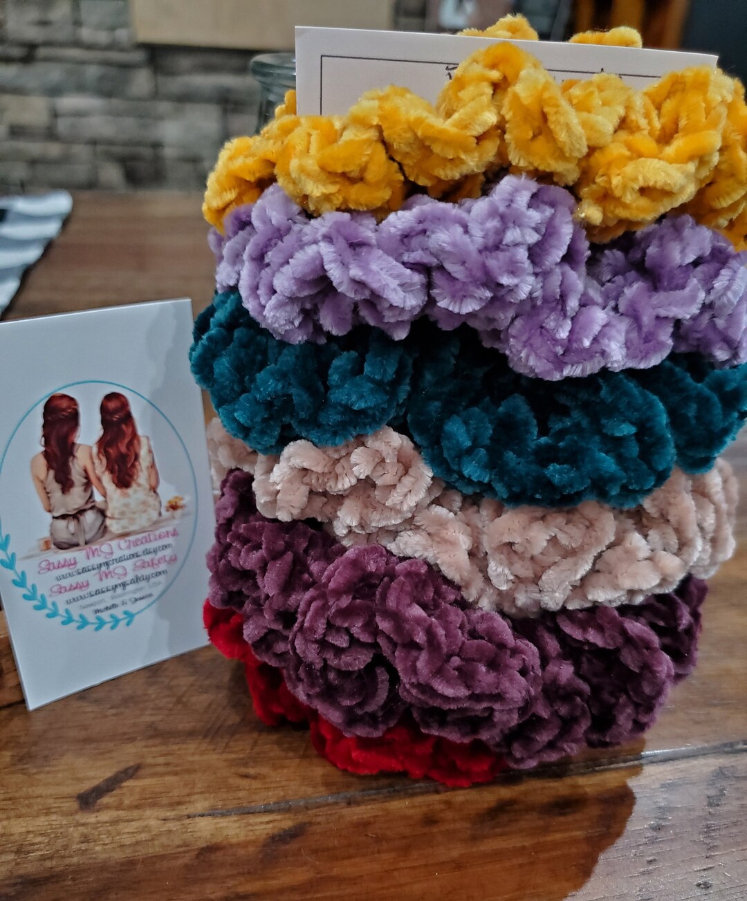 Boho Bundle Velvet Scrunchie Crochet Scrunchie Velvet Hair Scrunchie ...