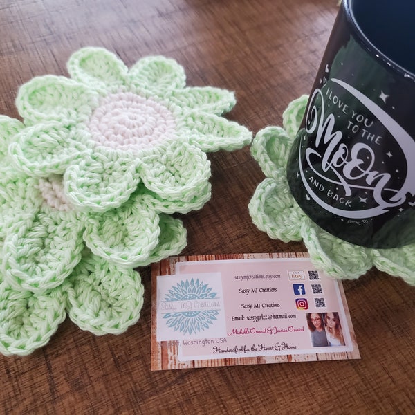 Daisy Coasters - Etsy