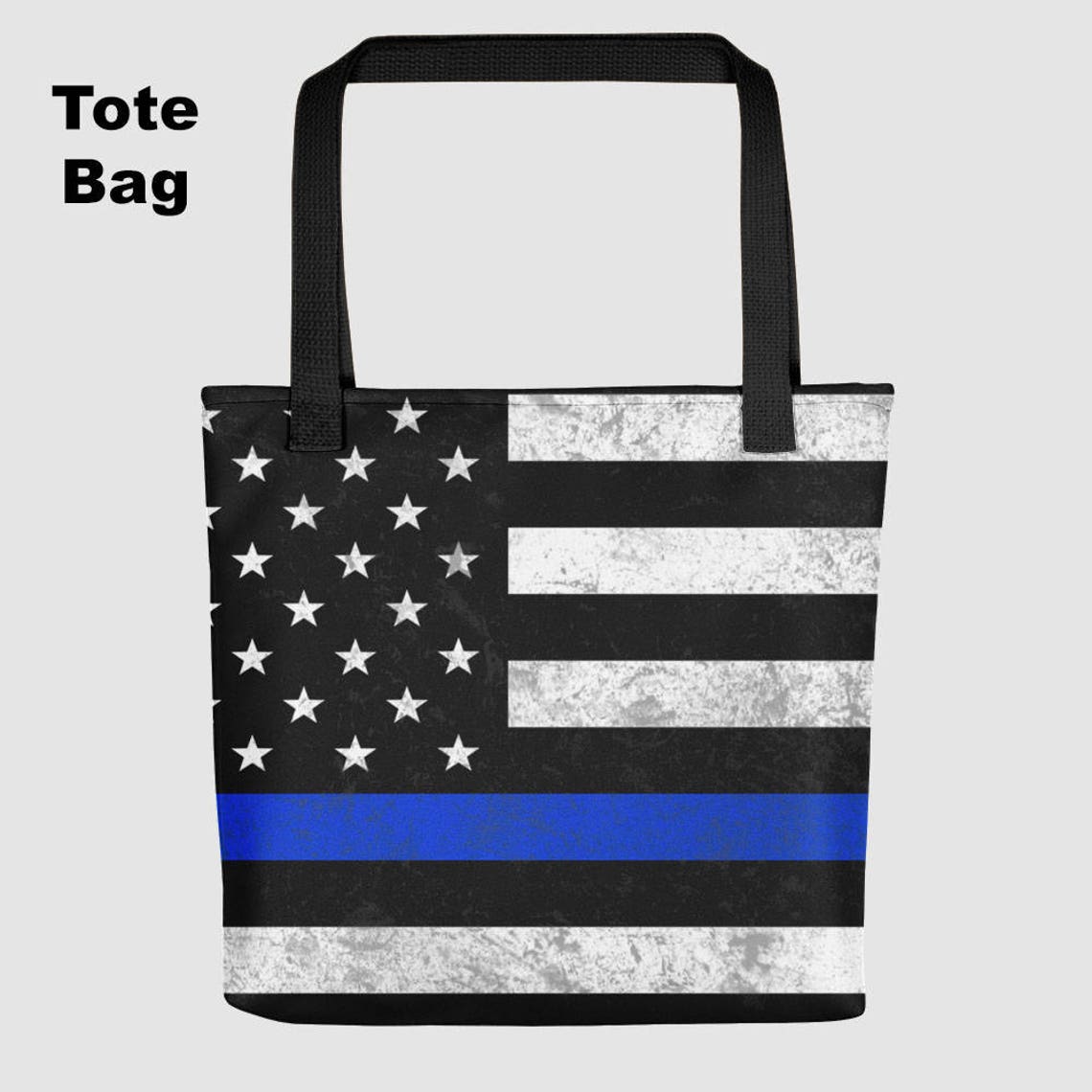 Thin Blue Line Tote Bag or Beach Bag 2 Sizes American Flag - Etsy