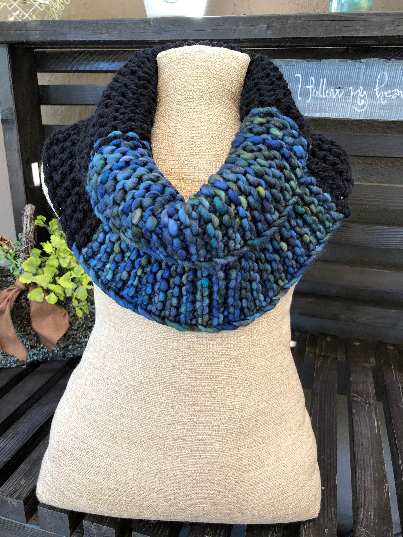 Hand Knit Cowl Malabrigo Cowl Hand Knit Scarf Hand Knit | Etsy