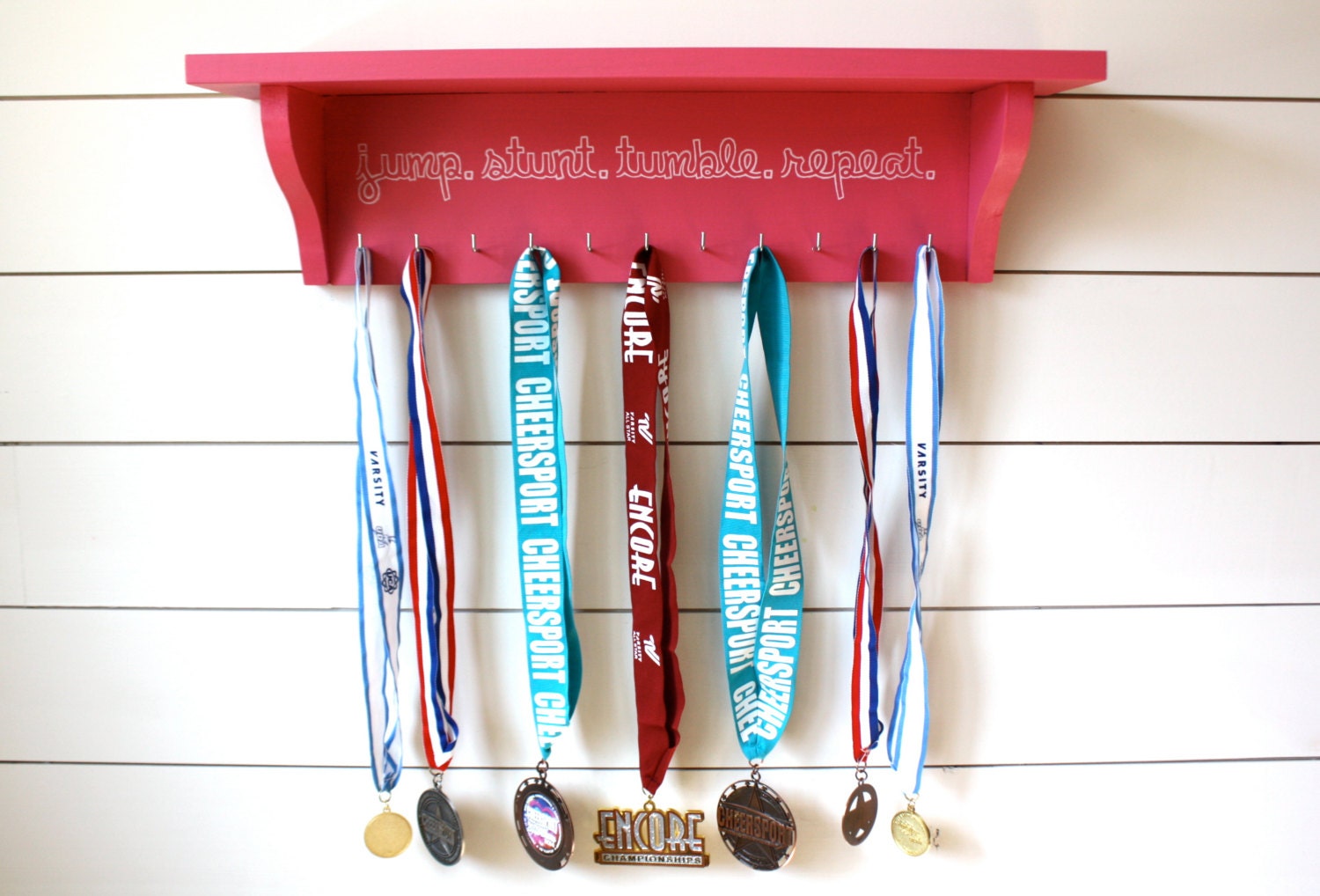 Cheerleading Trophy Shelf and Medal Holder Display Bow Holder - Etsy