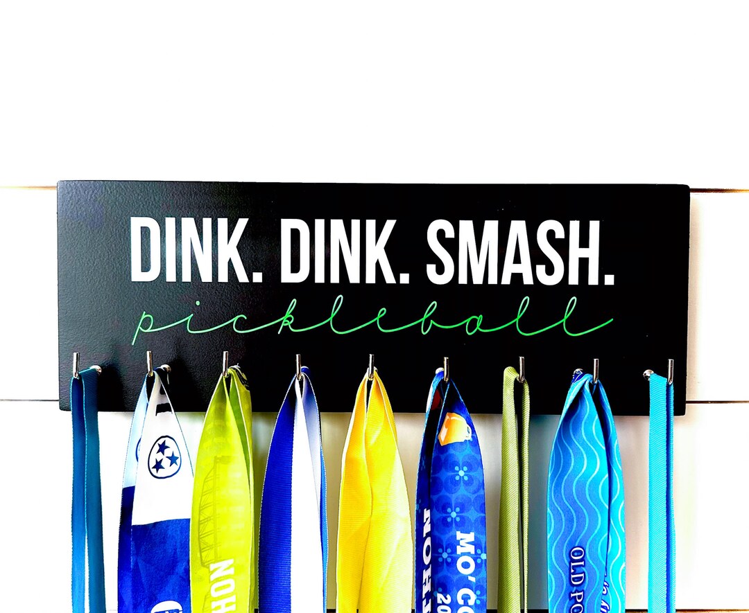 PICKLEBALL Medal Holder Display Gift for Pickleball Player - Dink Dink ...