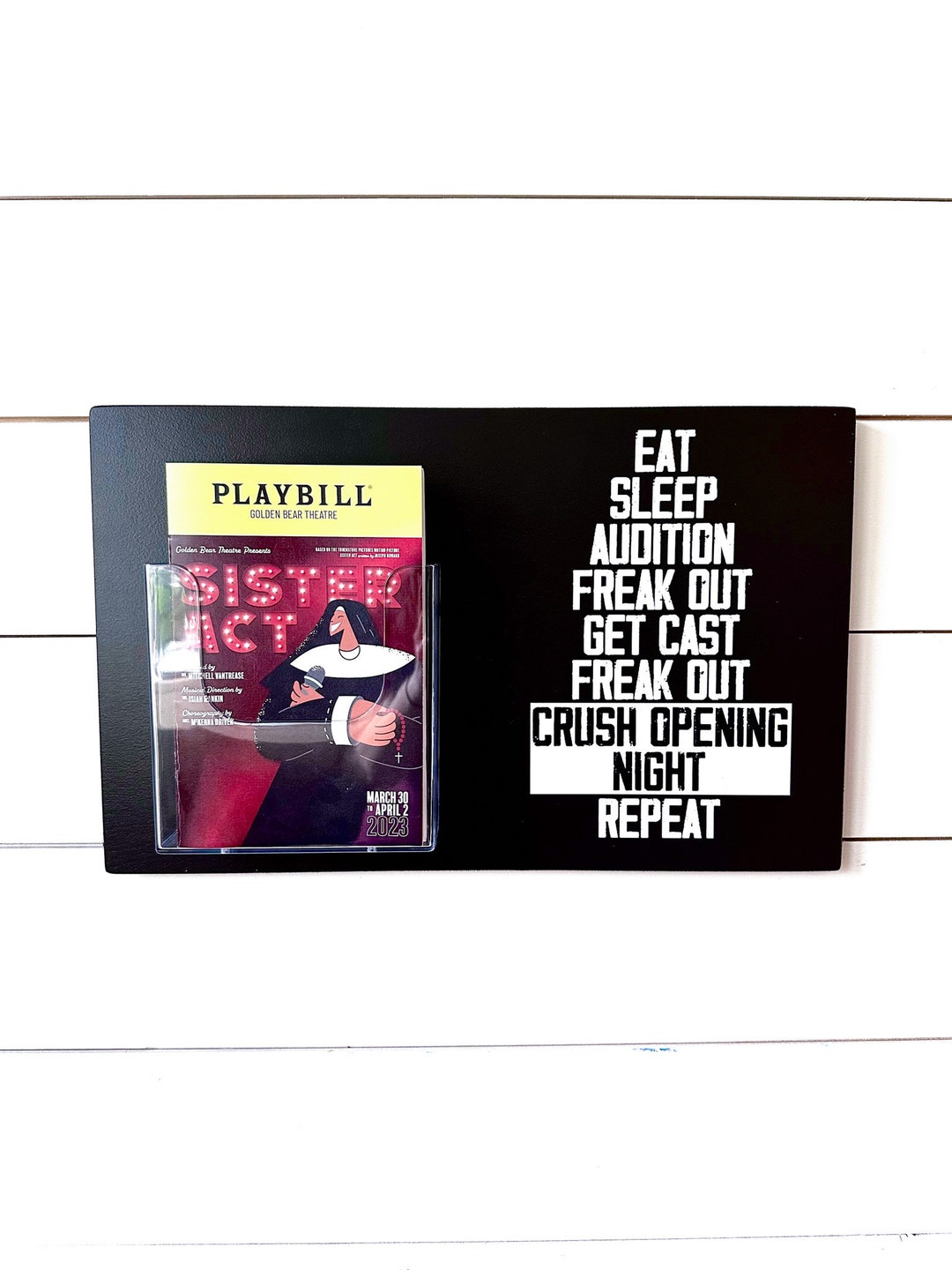 THEATRE PROGRAM DISPLAY Sign - Musical Program Holder Theater Gift for ...