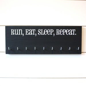 Running Medal Holder - Run, Eat, Sleep, Repeat - Medium - Etsy