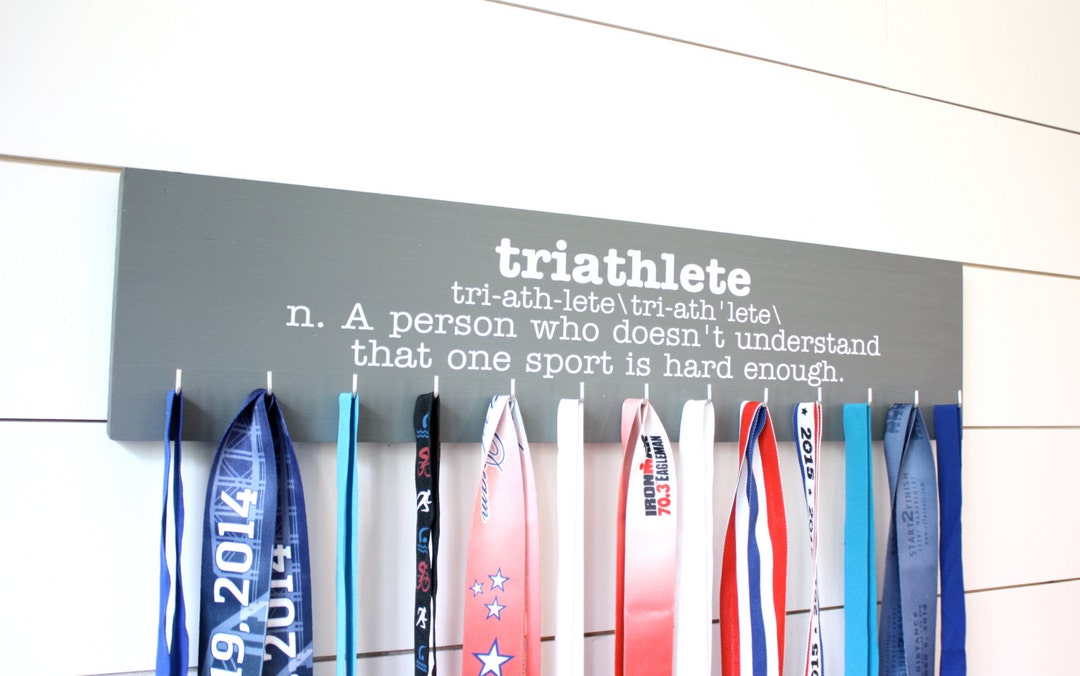 Triathlon Medal Holder - Definition of Triathlete - Large - Etsy