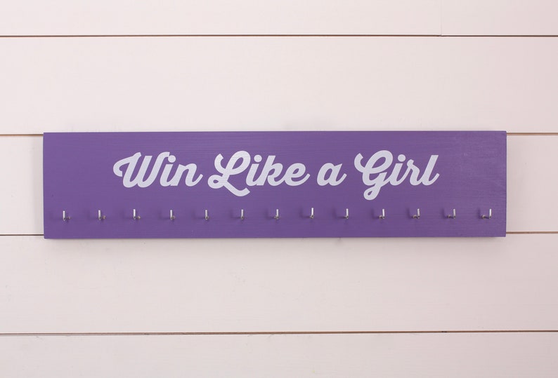 Medal Holder Win Like a Girl Running / Swimming / - Etsy