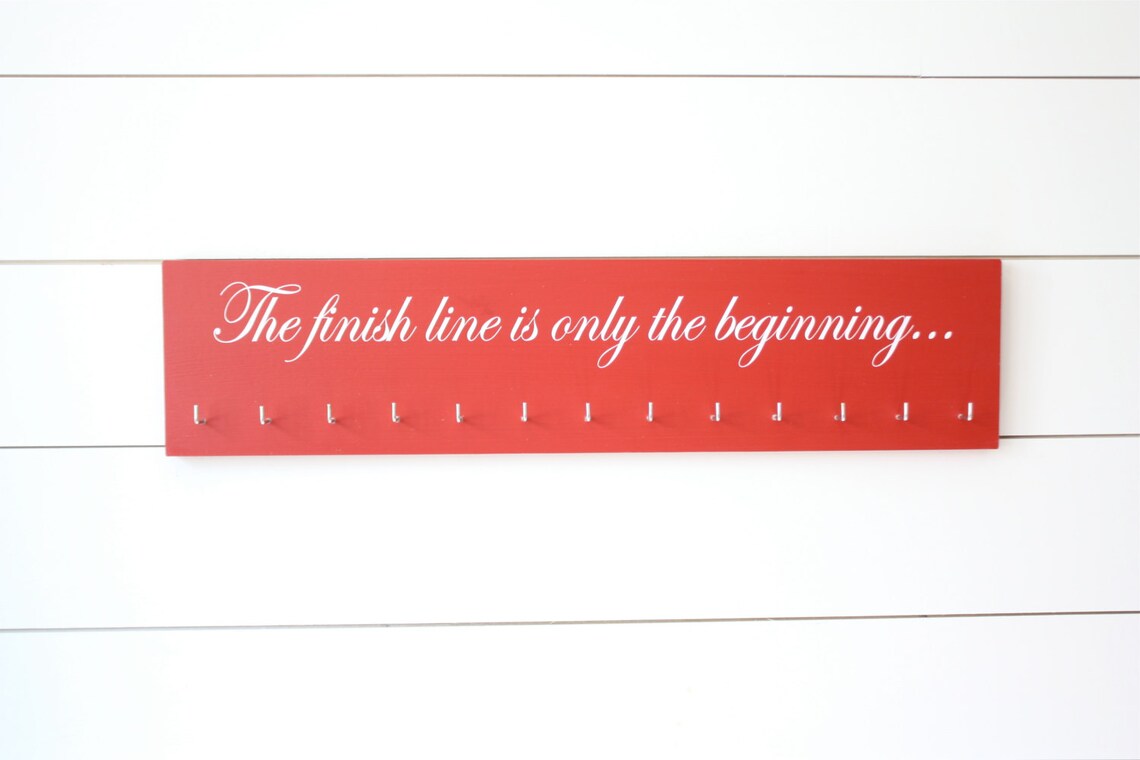 Running Medal Holder - the Finish Line is Only the Beginning... - Large ...