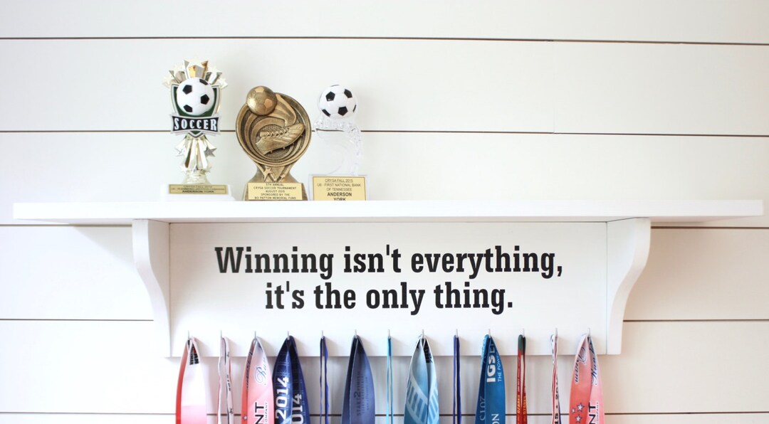 Trophy Shelf 3 Feet Wide and Medal Holder Extra Large Display ...