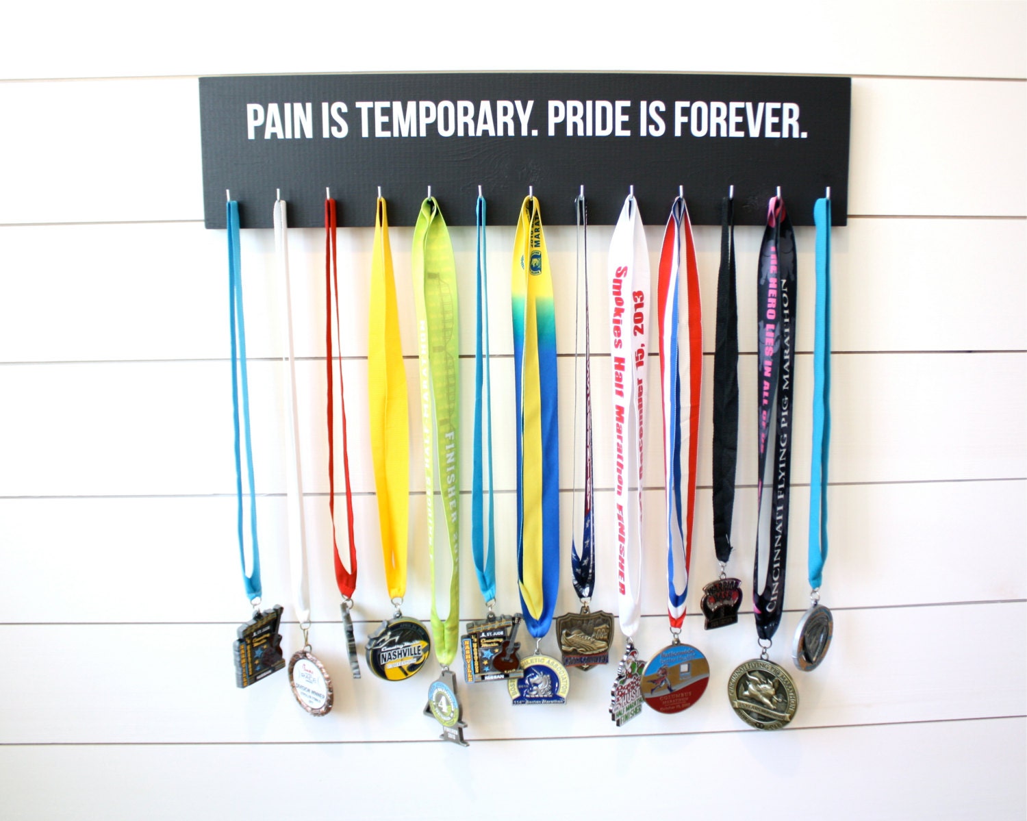 Medal Holder Pain is Temporary. Pride is Forever. Large - Etsy