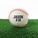 Personalized Baseball With Name and Number, Custom Baseball, Printed ...