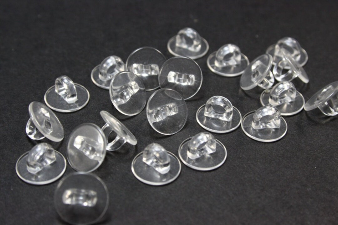24 Pcs Clear Plastic Shank Buttons 10mm Diameter Great for - Etsy
