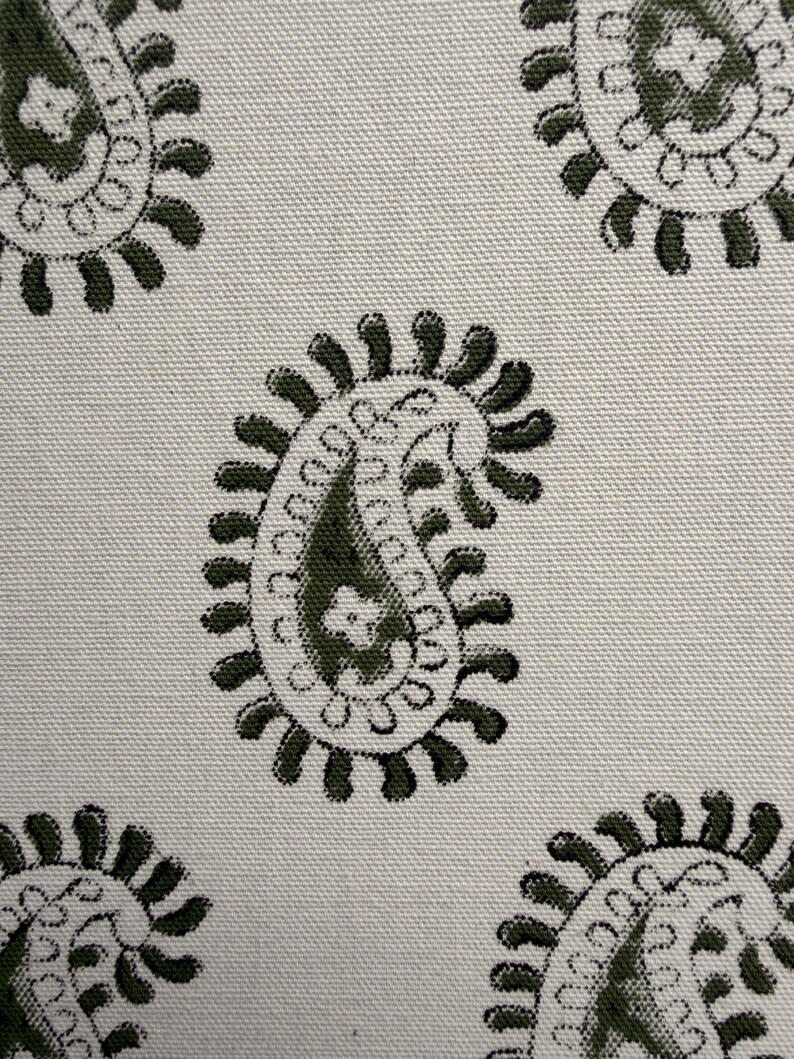 Hand Block Print Linen Fabric | Floral Upholstery, Curtains, Home Décor ...