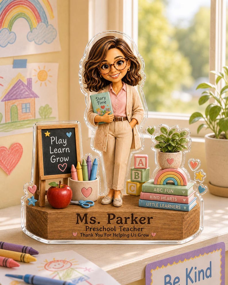Personalized Teacher Acrylic Plaque, Custom Photo Back to School Gift ...