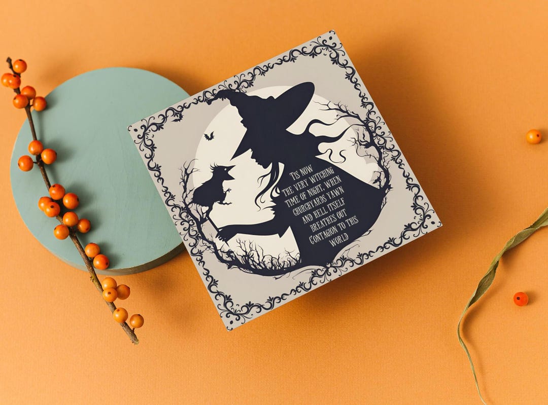 Witching Time of Night Digital Printable Download, Vintage Print ...
