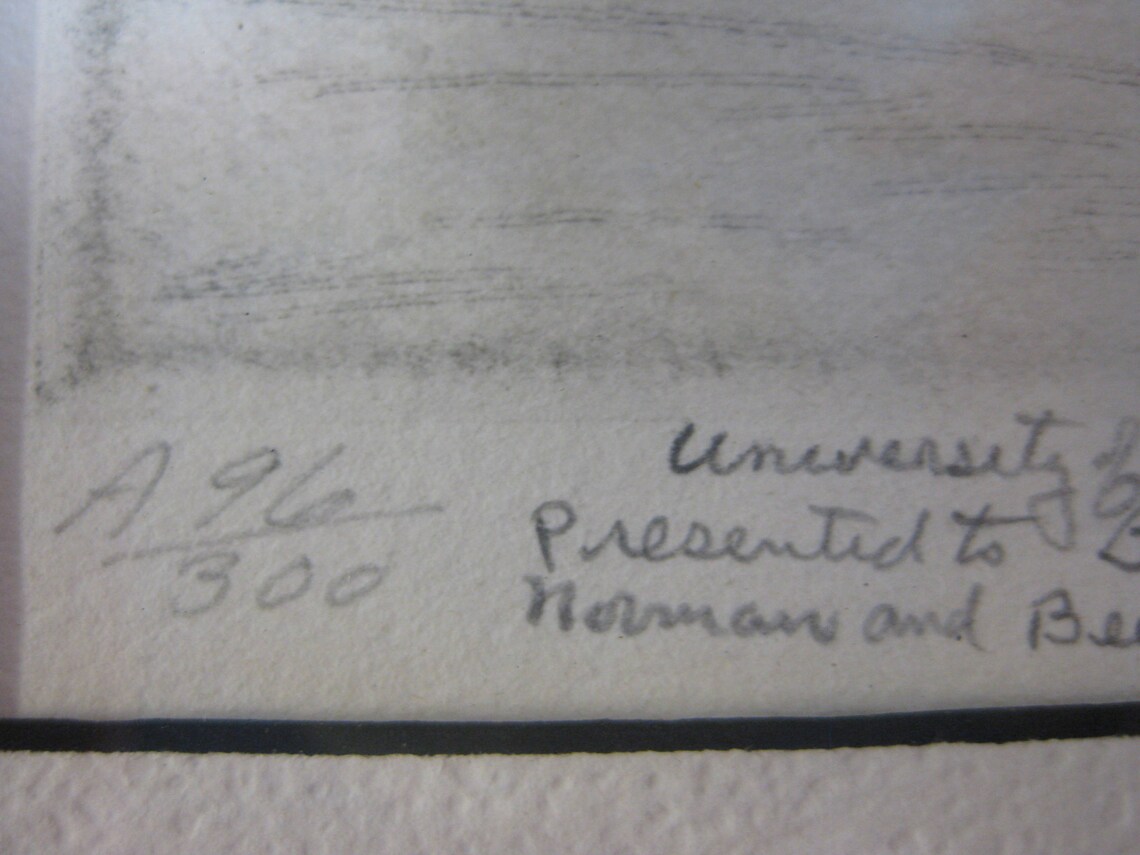 Art Work Vintage Origional Framed Etching by Don Swann | Etsy