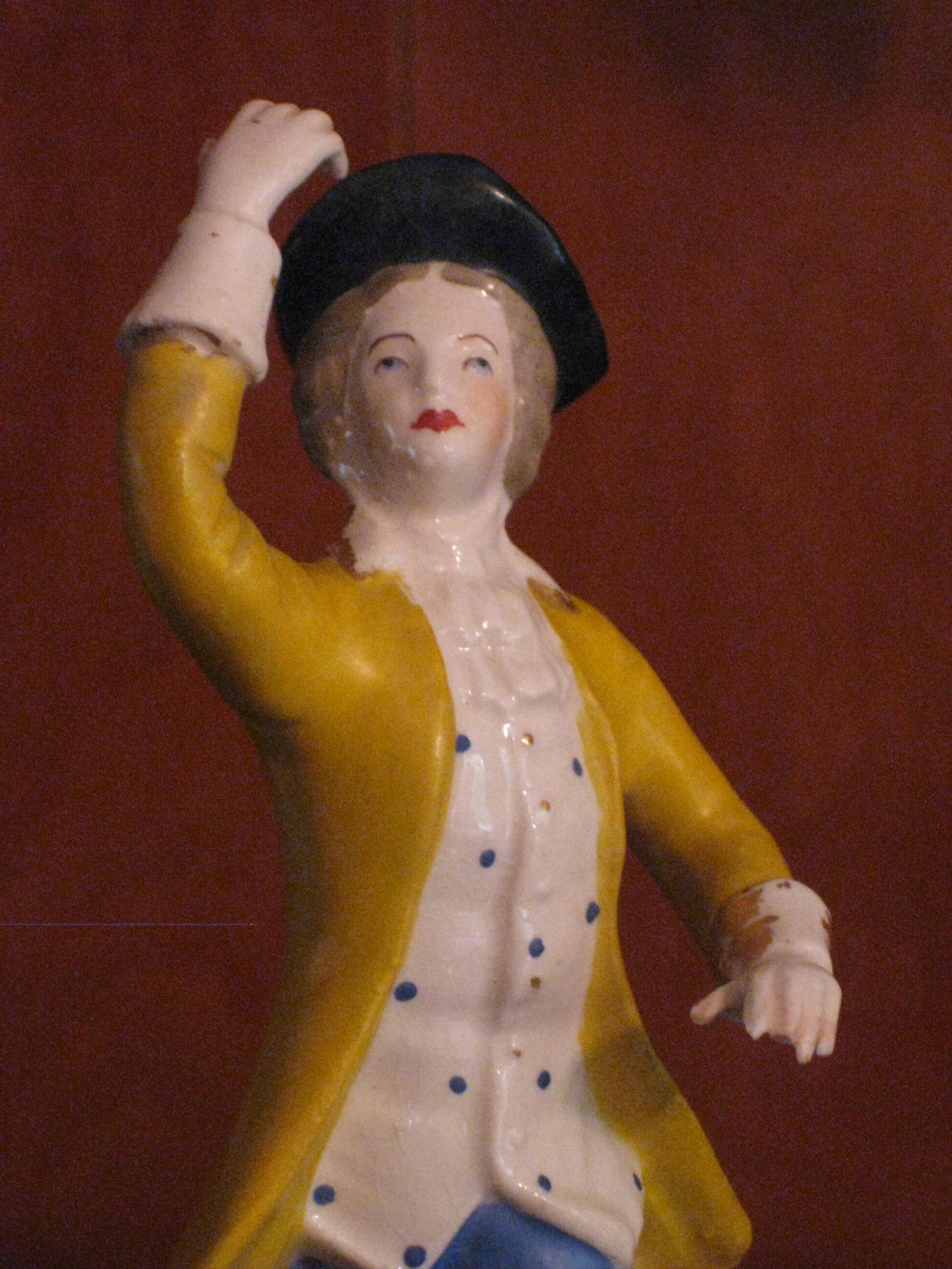 Figurine, Vintage Porcelain Man Figurine, Hand Painted Colonial Dressed ...