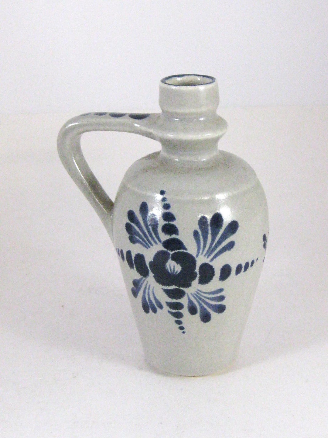 Stuart Pottery Jug, Stoneware Blue Salt Glaze, 7" Tall - Etsy