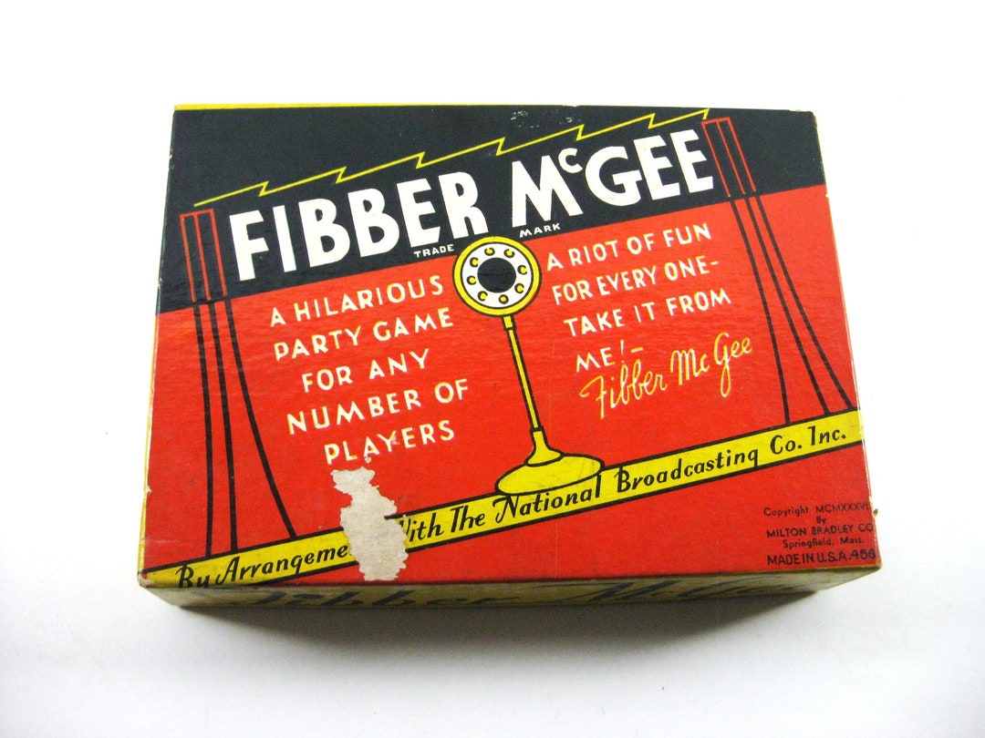 Fibber Mcgee Party Game, Antique Game, Complete - Etsy
