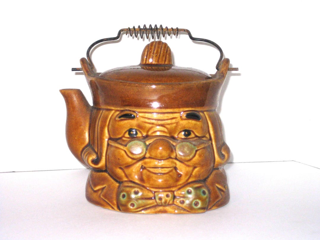 Vintage Ben Franklin Face Teapot: 1950s Ceramic Novelty Teapot - Etsy