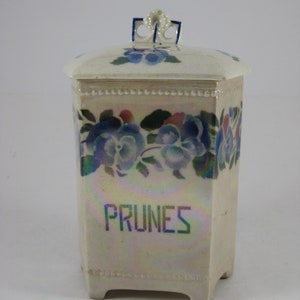 Antique Luise Coronet Czechoslovakia Porcelain Prune Canister, Rare ...