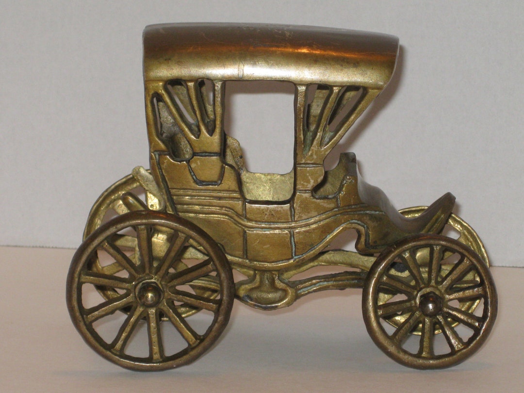 Brass Car, Vintage Brass Antique Car, Carriage, Man Cave, Father's Day ...