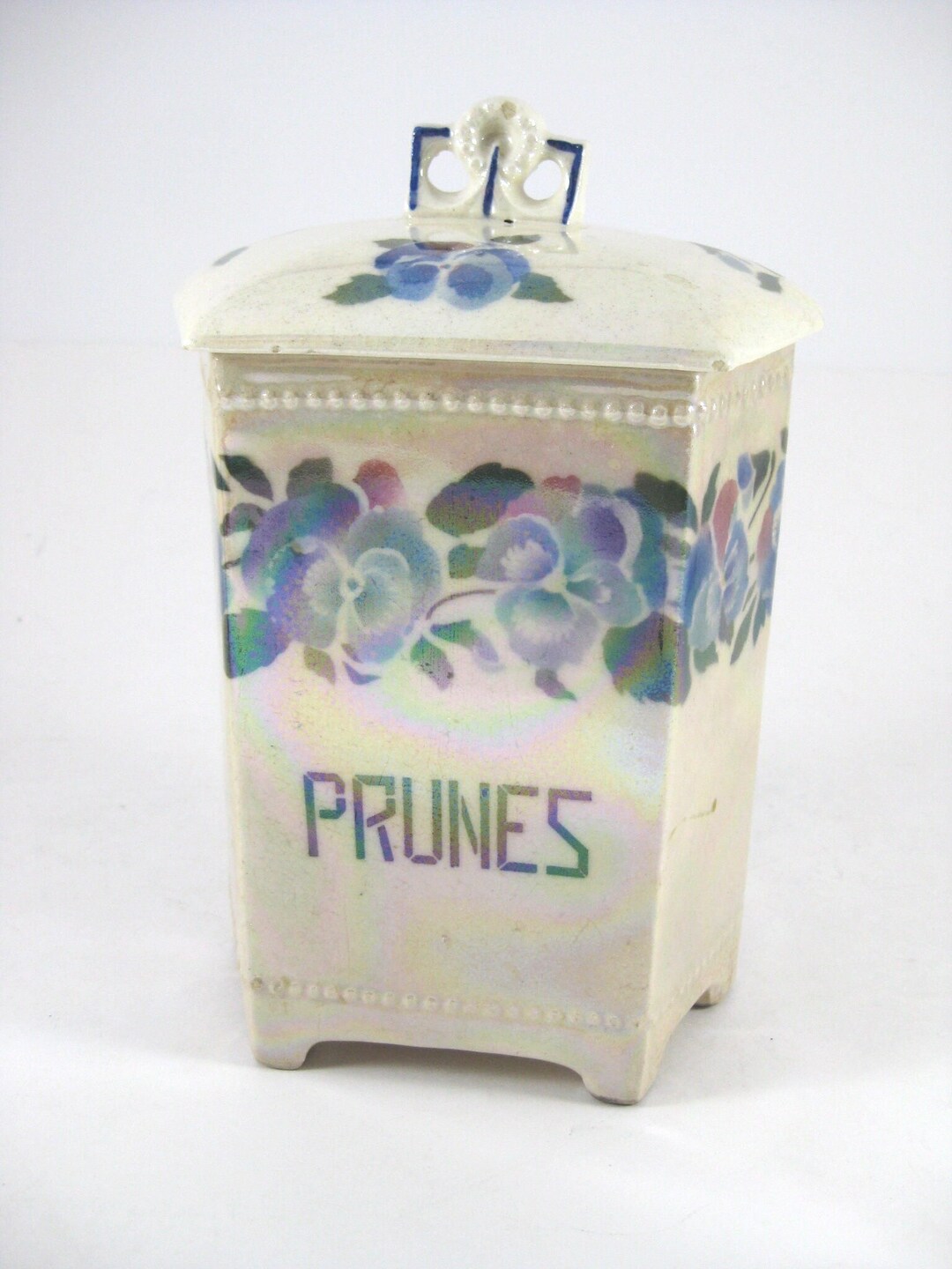 Antique Luise Coronet Czechoslovakia Porcelain Prune Canister, Rare ...