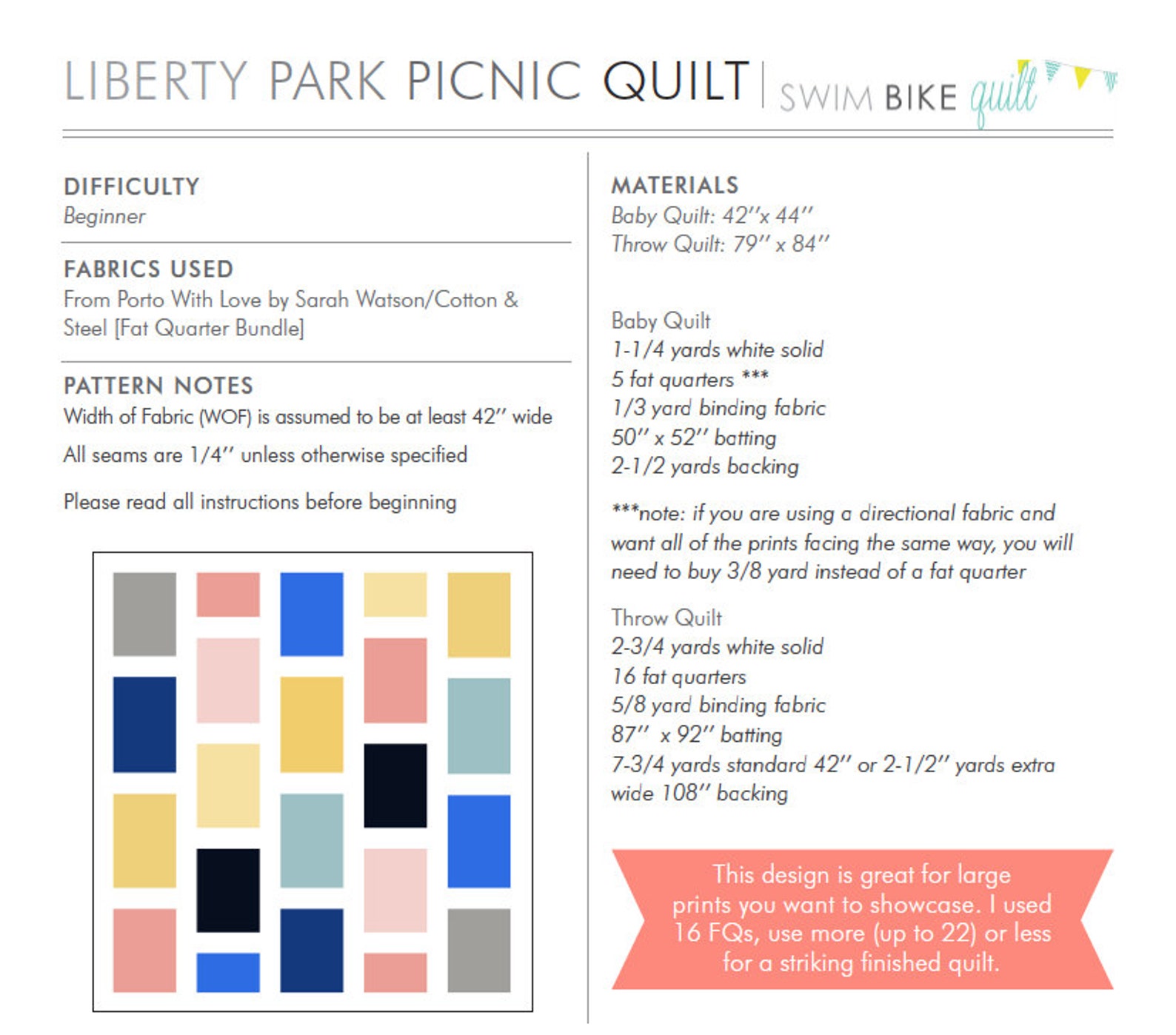 Liberty Park Picnic Quilt Pattern - Etsy