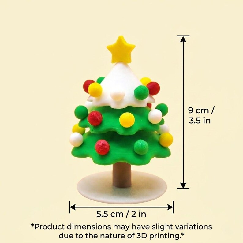 3D Printed Dancing Christmas Tree, Spinning Desktop Fidget Toy, Holiday ...