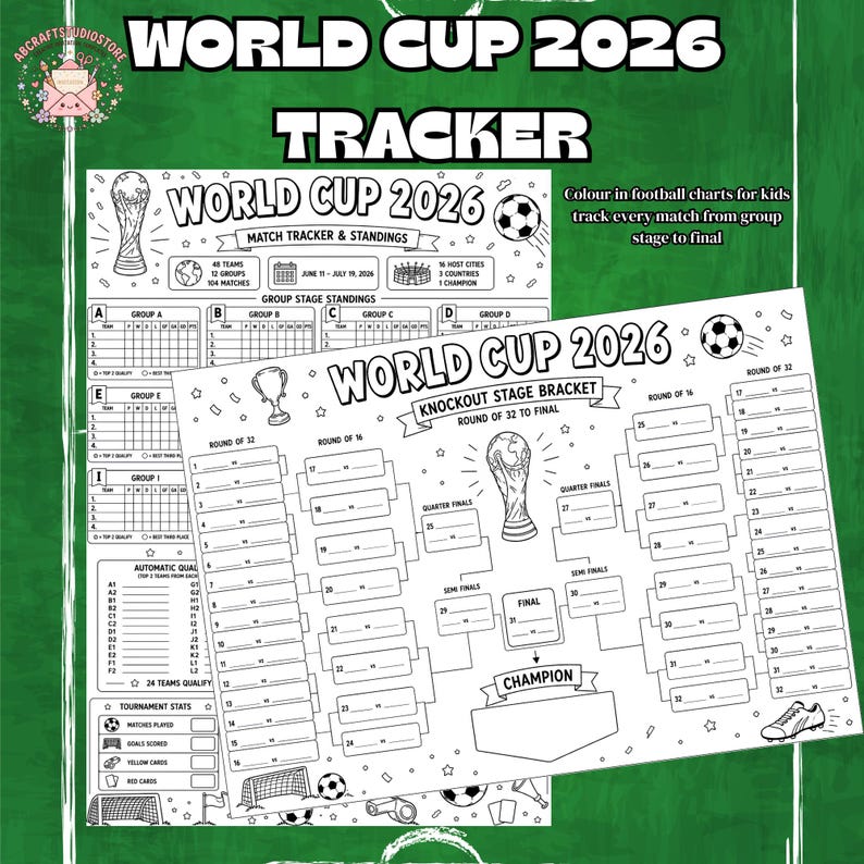 World Cup 2026 Printable Tracker for Kids | Soccer & Football ...