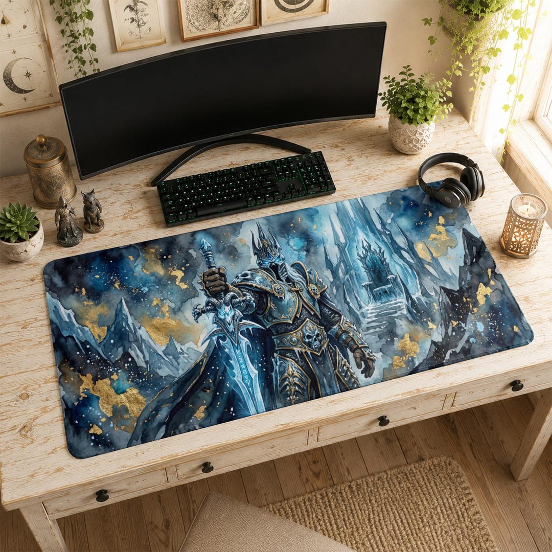 Tapete de rato Lich King | Tapete de secretária, Tapete de arte em ...