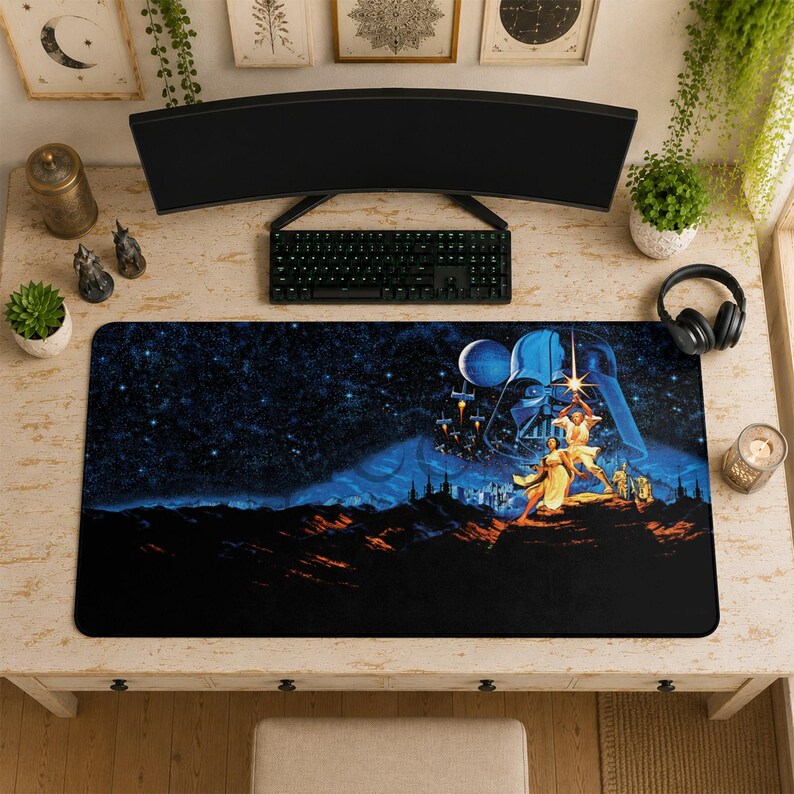 Star Wars Mouse Pad | Desk Mat, Original Trilogy Poster Art Fan Gift ...
