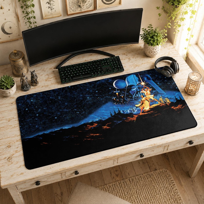 Star Wars Mouse Pad | Desk Mat, Original Trilogy Poster Art Fan Gift ...
