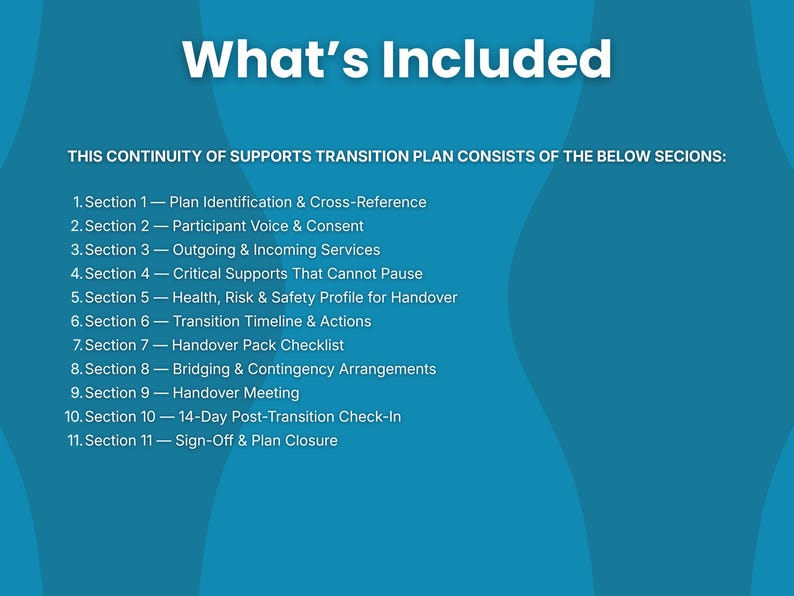 Continuity of Supports Transition Plan for NDIS Support Workers and ...