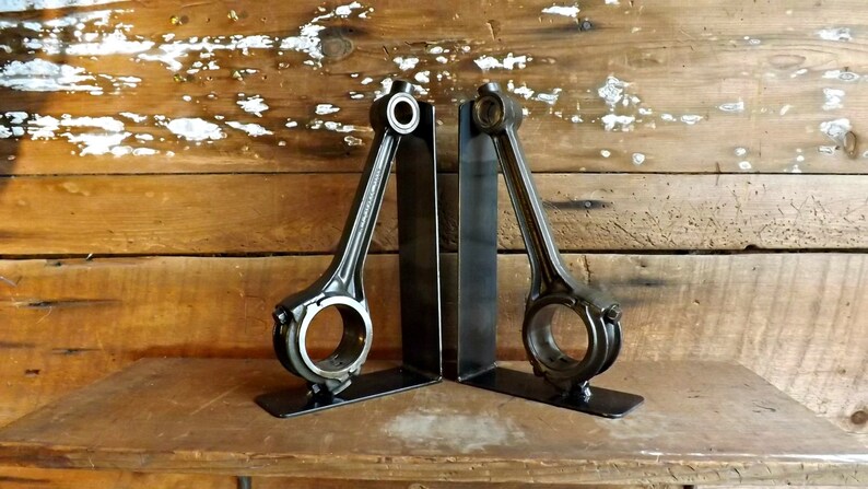 Connecting rod bookends Piston bookends Industrial bookends | Etsy