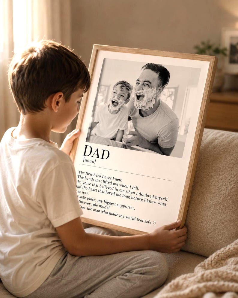 Personalized Dad Definition Photo Print | Custom Photo Collage (digital ...