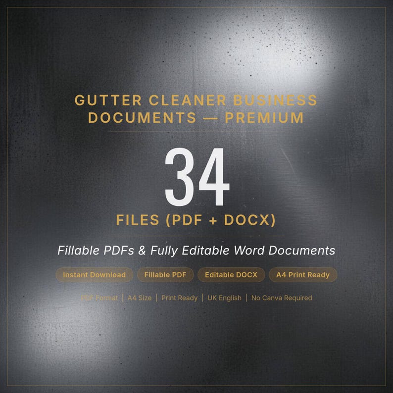 Gutter Cleaner Forms UK — 17 Fillable Pdfs & Editable DOCX | Launchkit ...