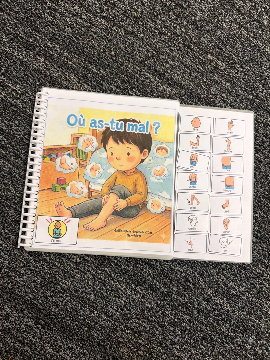 AAC Autism Tool - AAC Book With Pictograms: Where I Hurt - Etsy