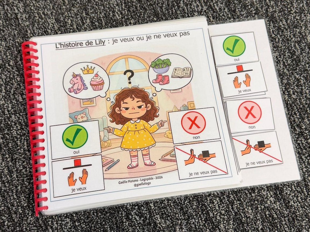 AAC Autism Tool - AAC Book With Pictograms: Lily, Do You Want to or Don ...