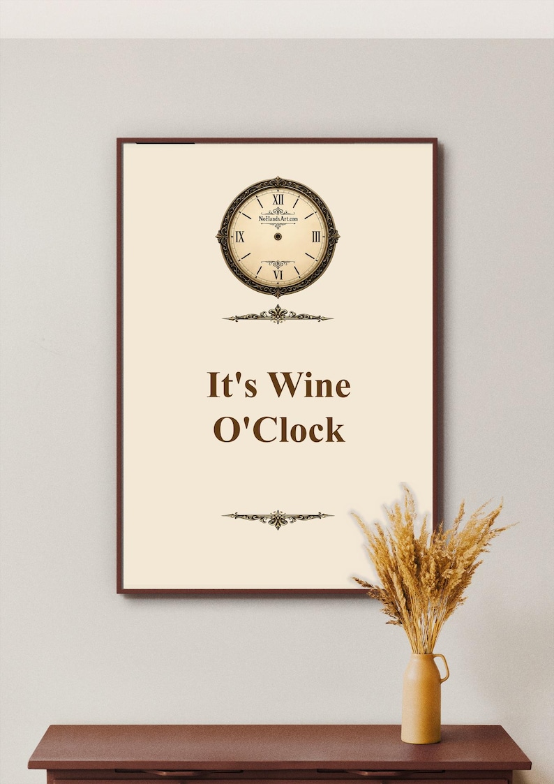 Wall Art: It's Wine O'clock - Etsy